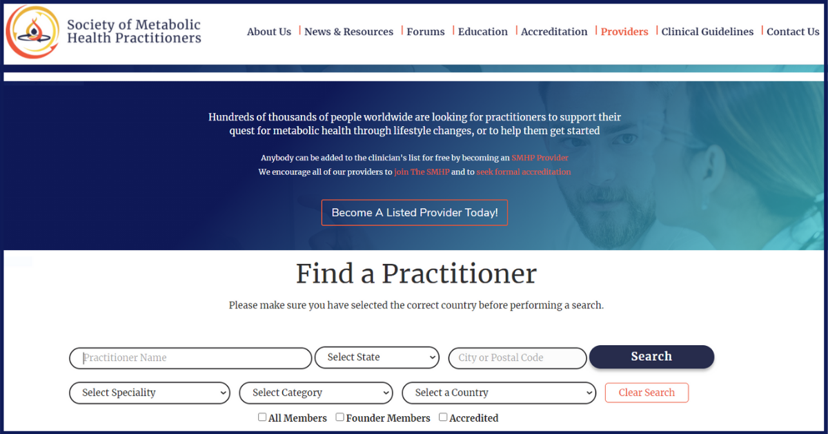 Provider Directory - Society of Metabolic Health Practitioners